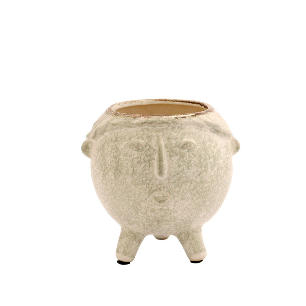 Small White Ceramic Face Planter - Whimsical Home Decor – Future Decor